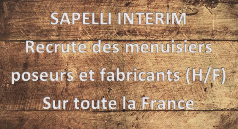 Offres d'emploi menuiserie - Sapelli intérim